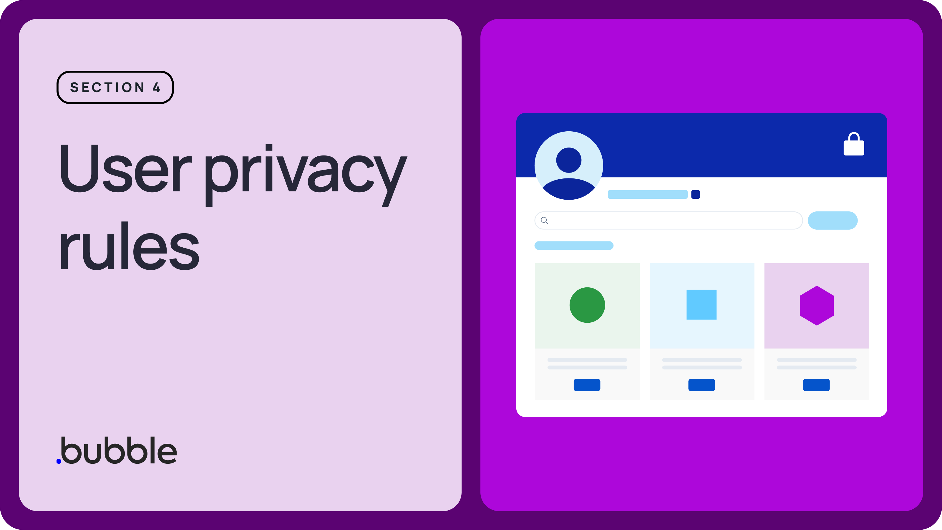 User privacy rules | Bubble